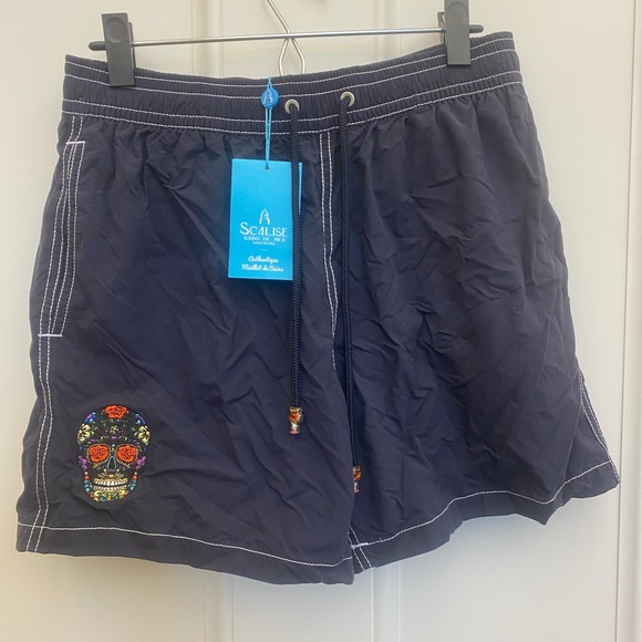 Swim | Mens Scalise Bains De Mer Saint Tropez Swim Trunks Colornavy ...